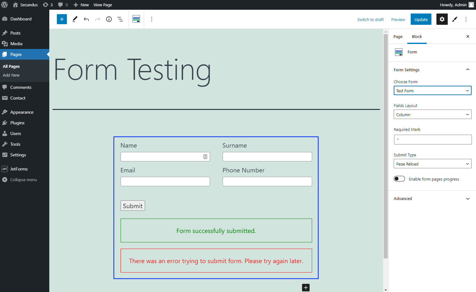 Jetformbuilder Adding The Form Block In Gutenberg Crocoblock