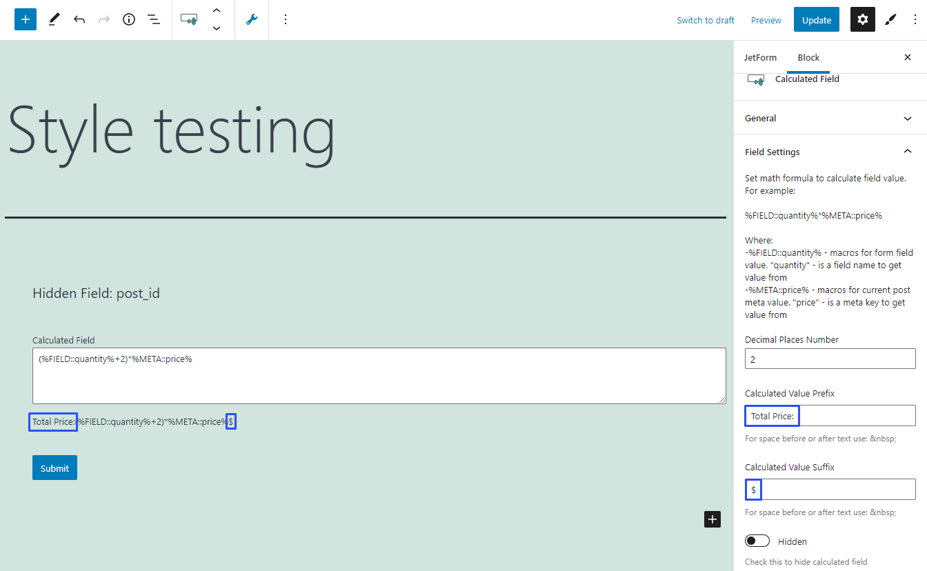 JetFormBuilder: Calculated Field Overview | Crocoblock