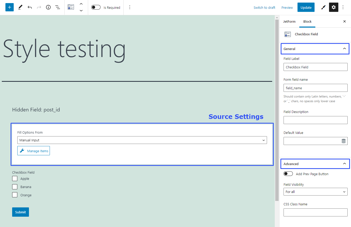 JetFormBuilder: Checkbox Field Overview | Crocoblock
