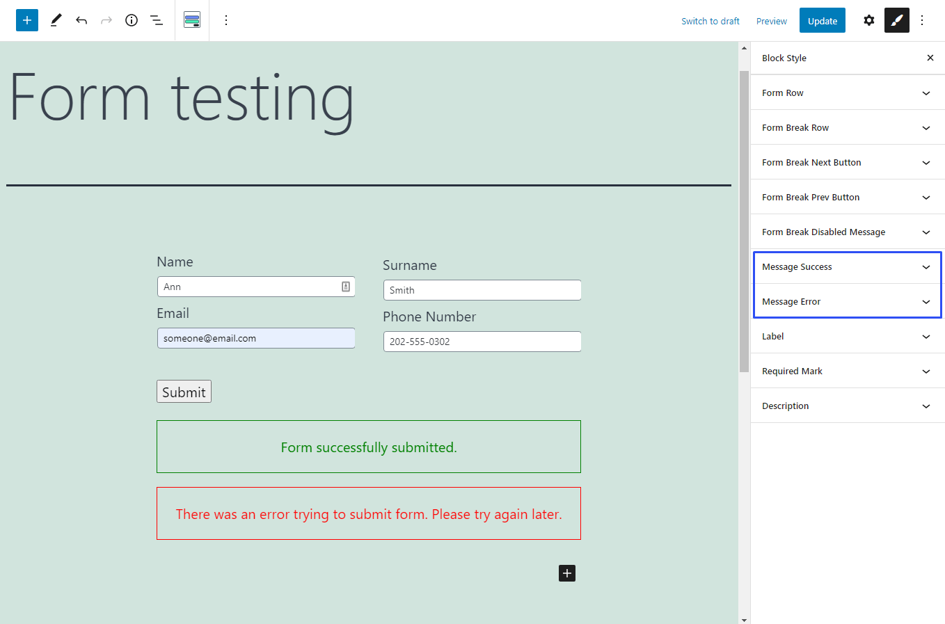 JetFormBuilder Plugin: General Messages Settings | Crocoblock