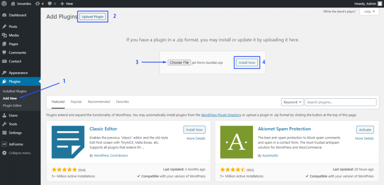 JetFormBuilder WordPress Plugin Installation | Crocoblock