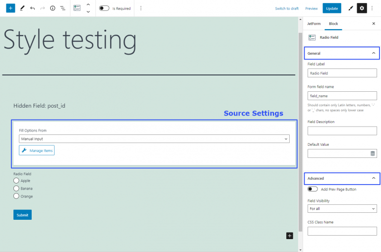 JetFormBuilder Plugin: WordPress Radio Field Overview | Crocoblock