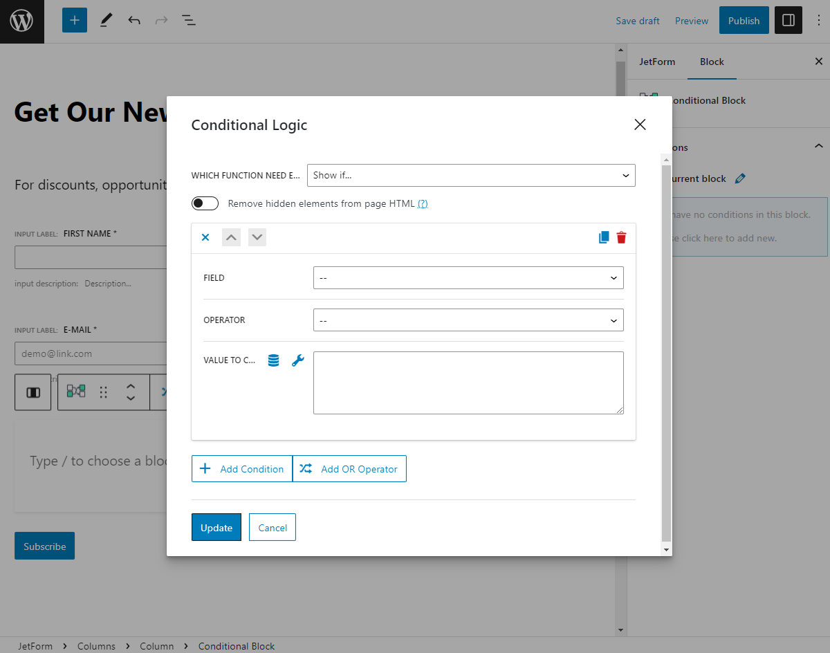 Conditional Visibility Settings Overview Crocoblock