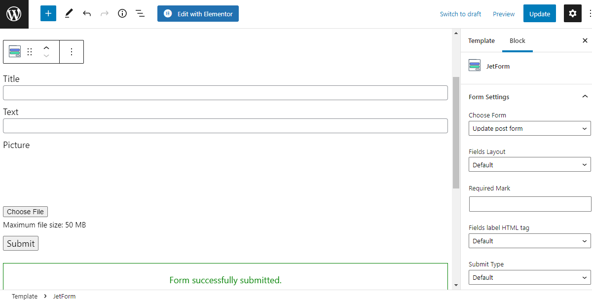 JetFormBuilder: Insert/Update Post Action Overview | Crocoblock