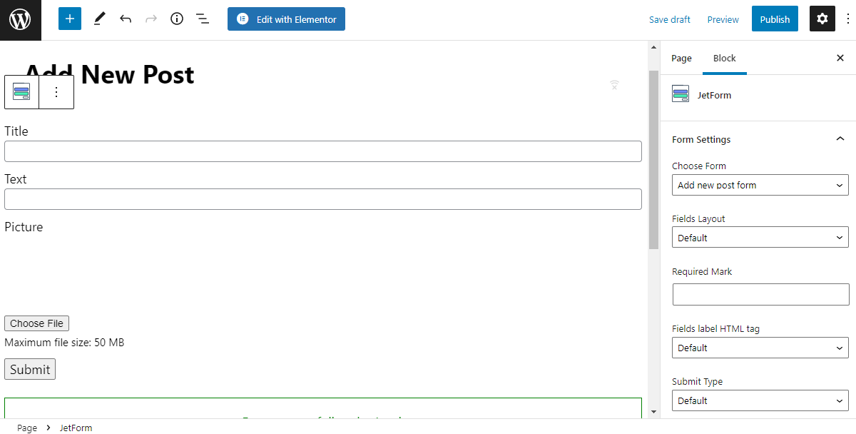 JetFormBuilder: Insert/Update Post Action Overview | Crocoblock