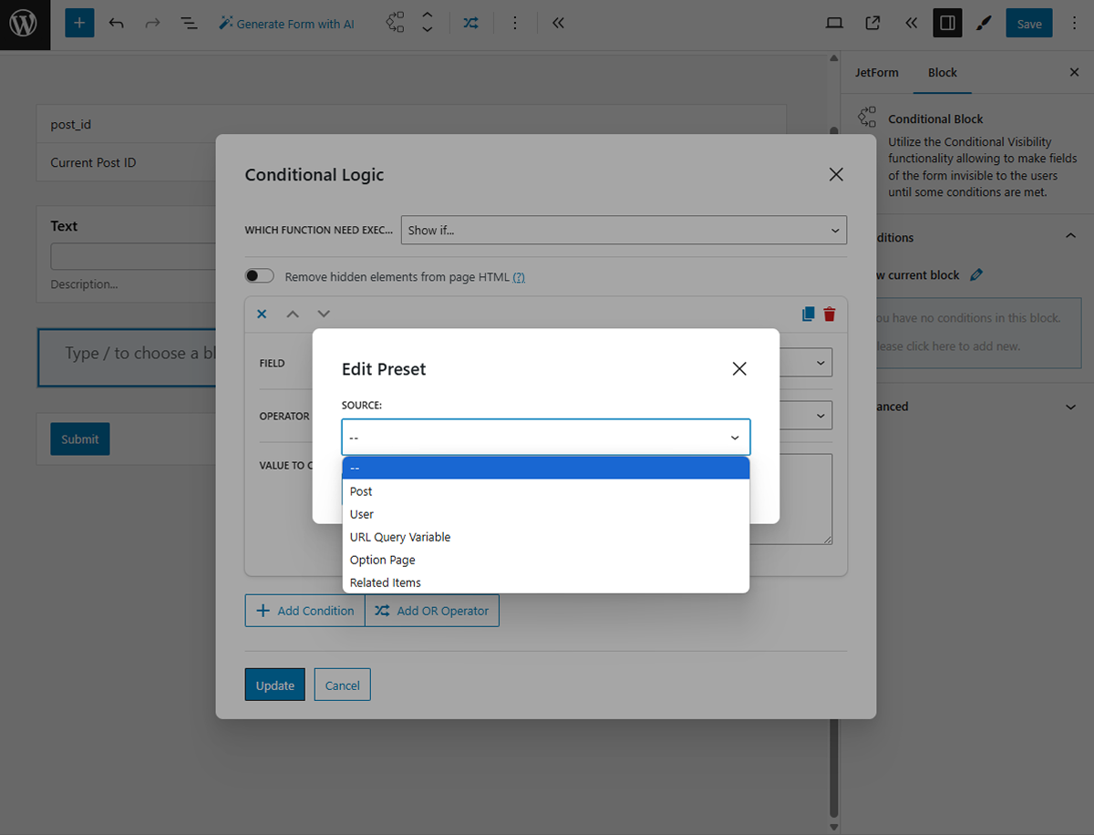 Conditional Visibility Settings Overview — JetFormBuilder | Crocoblock
