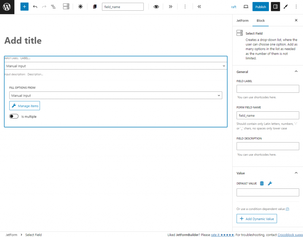 Multi-Optional Field Source Settings – JetFormBuilder | Crocoblock