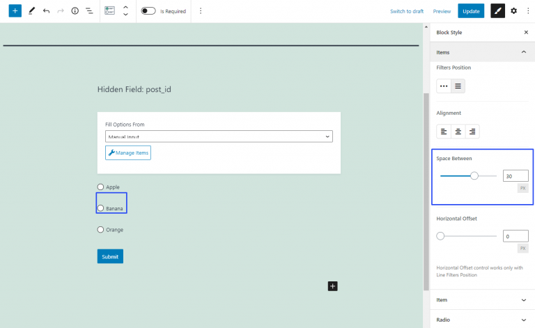 JetFormBuilder: Space Between Settings Overview | Crocoblock