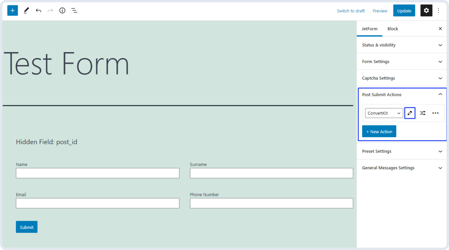 ConvertKit Action – JetFormBuilder Pro Addon | Crocoblock