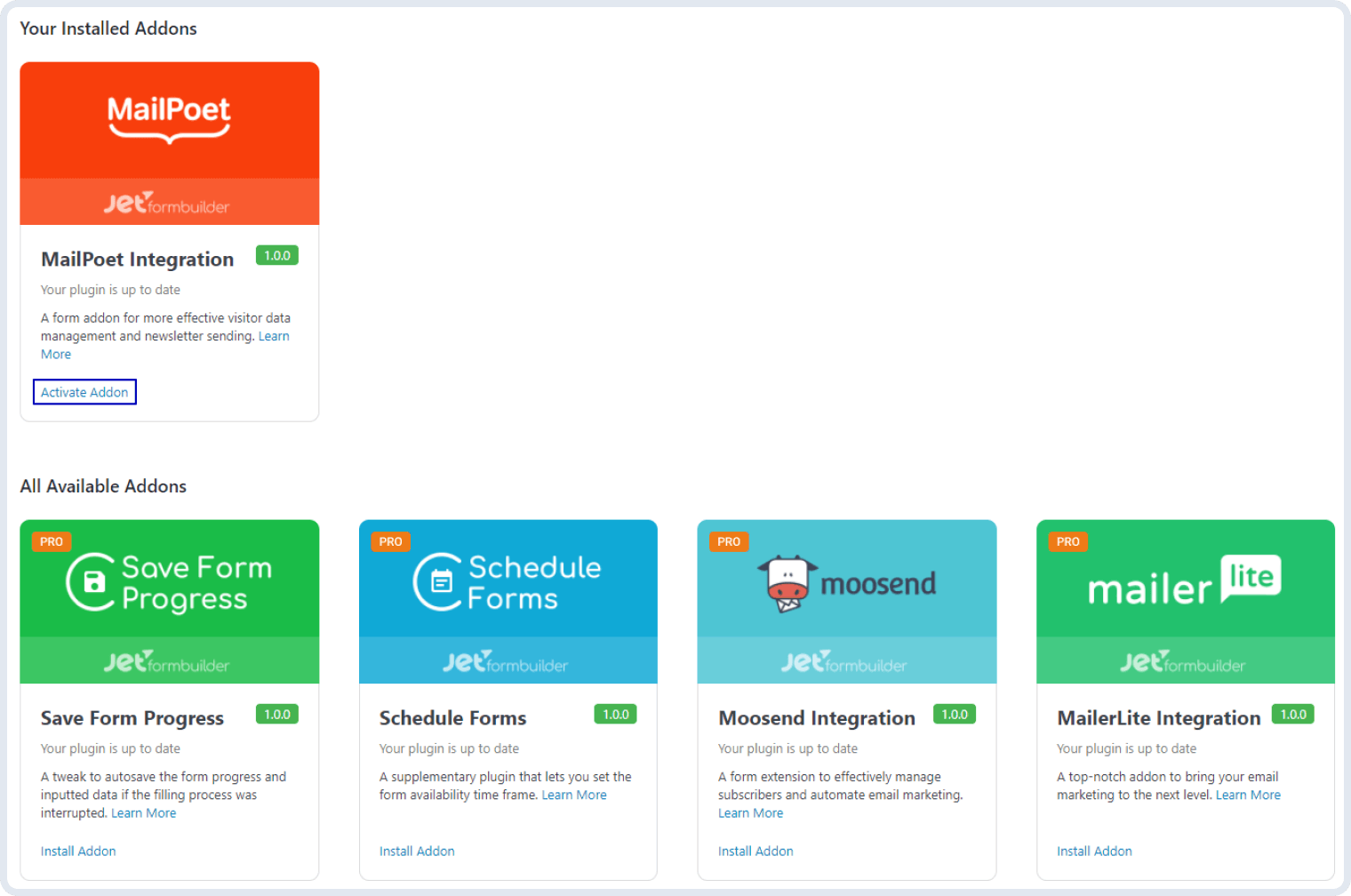 MailPoet Action – JetFormBuilder Pro Addon | Crocoblock