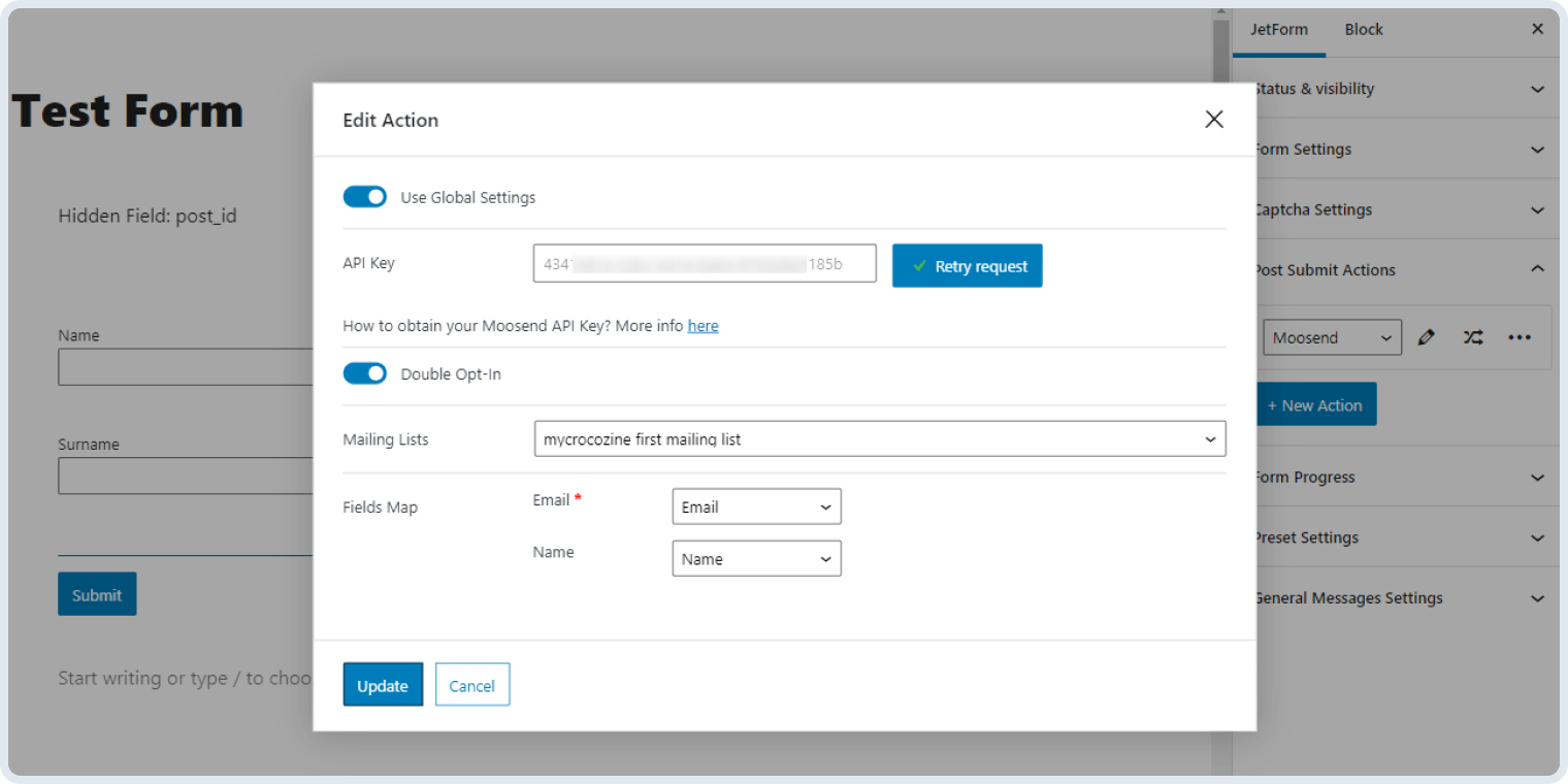 Moosend – JetFormBuilder Pro Addon | Crocoblock