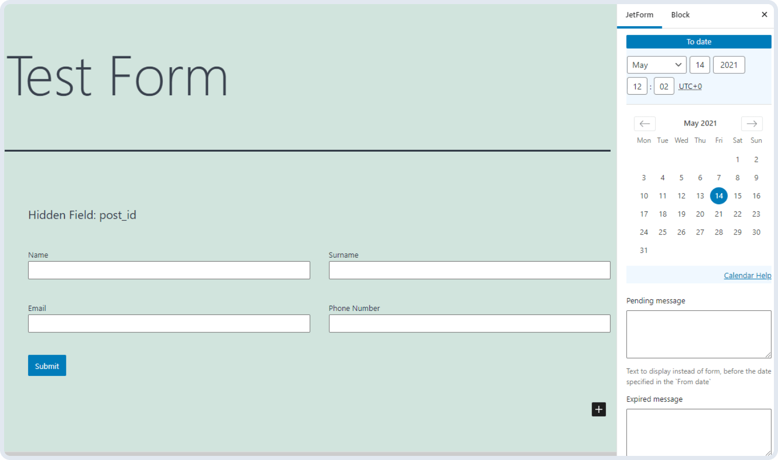 Schedule Forms – JetFormBuilder Pro Addon | Crocoblock