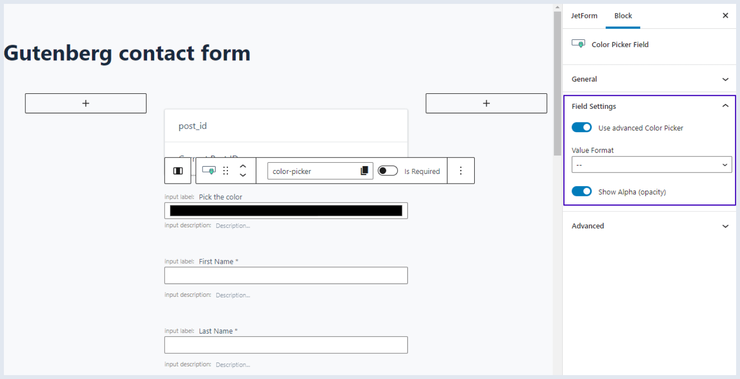Advanced Color Picker – JetFormBuilder Pro Addon | Crocoblock