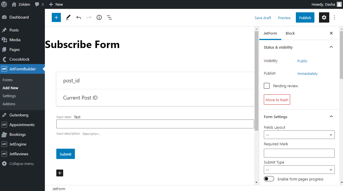JetFormBuilder Plugin: WordPress Subscribe Form | Crocoblock