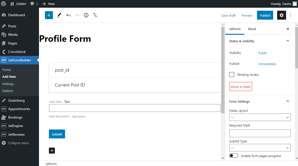 JetFormBuilder Plugin: WordPress Profile Form Creation | Crocoblock