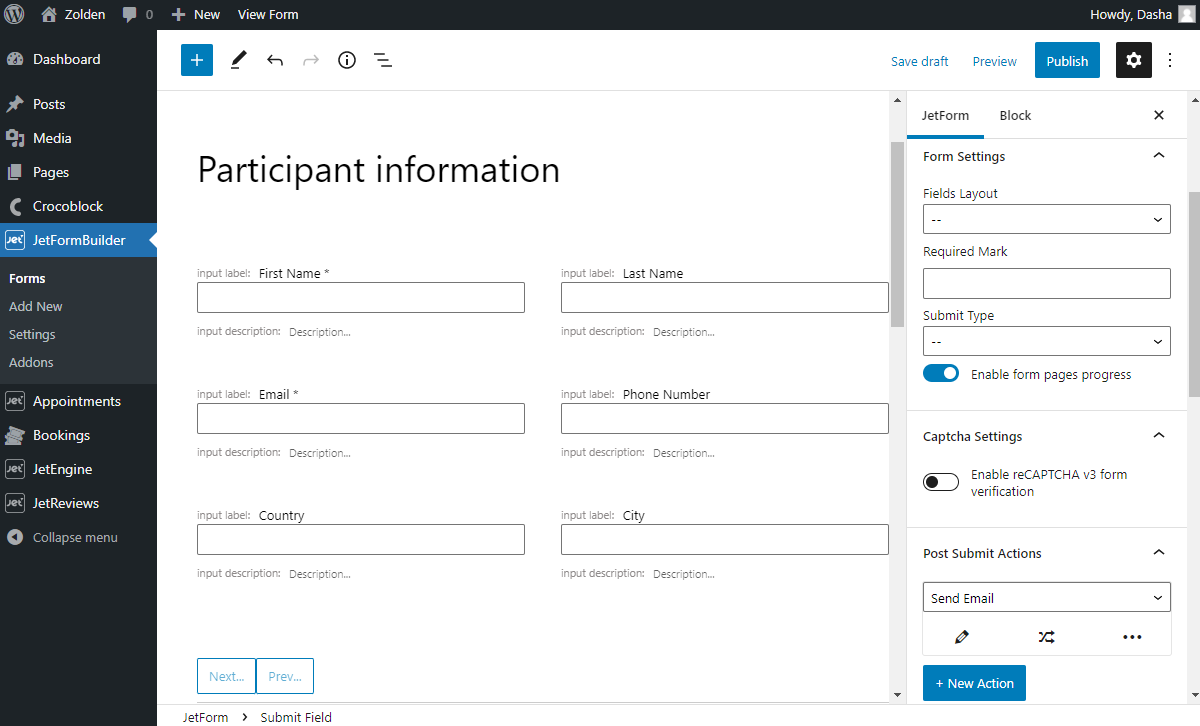 Jetformbuilder Plugin Wordpress Application Form Creation Crocoblock