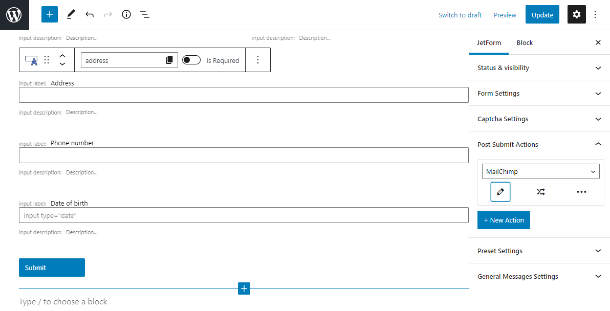 How To Create A Mailchimp Subscribe Form Formbuilder