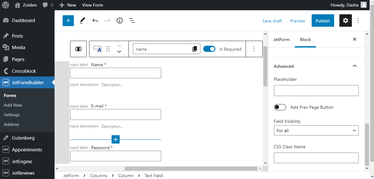 Jetformbuilder Plugin Wordpress Register Form Creation Crocoblock