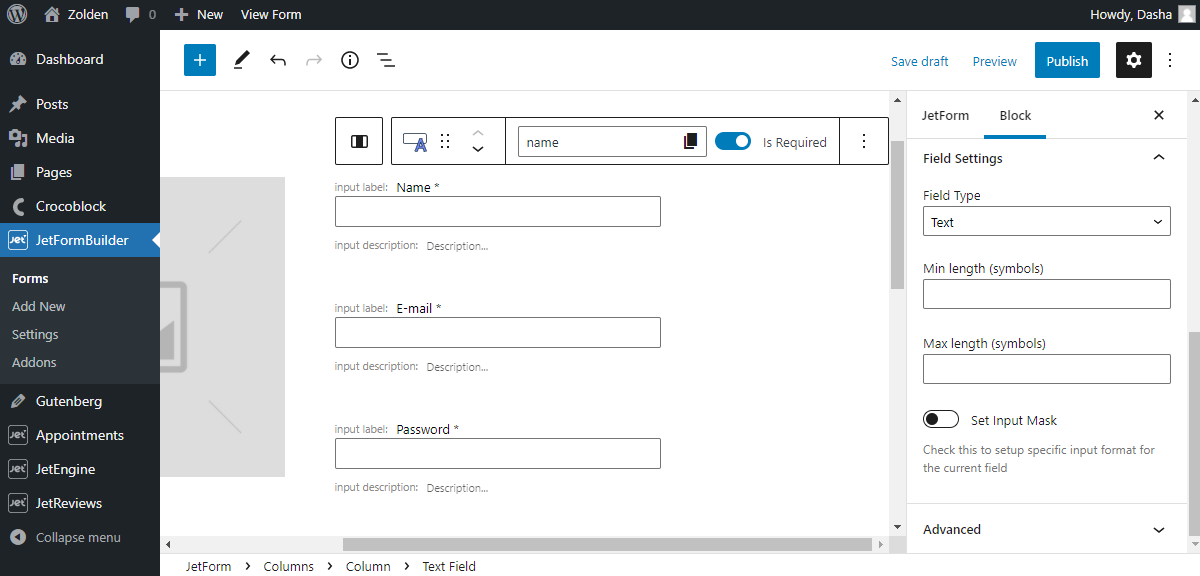 Jetformbuilder Plugin Wordpress Register Form Creation Crocoblock