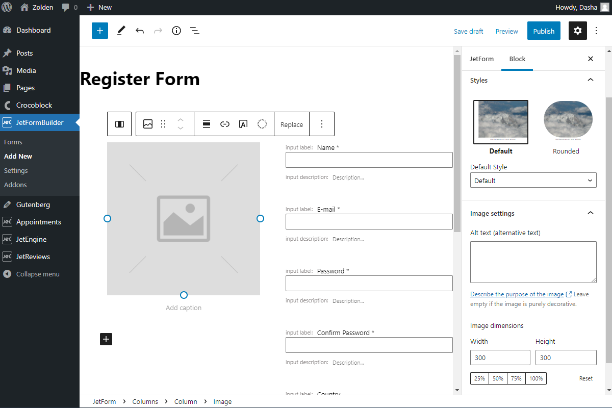 Jetformbuilder Plugin Wordpress Register Form Creation Crocoblock