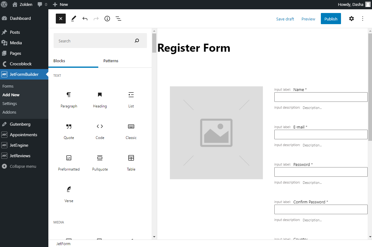 JetFormBuilder Plugin: WordPress Register Form Creation | Crocoblock