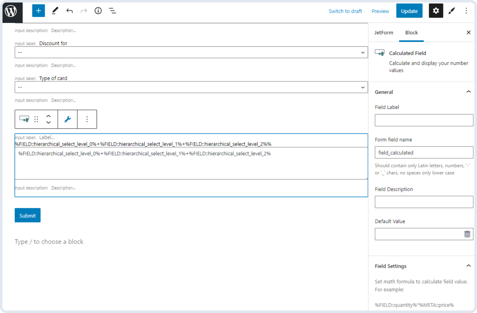 Hierarchical Select – JetFormBuilder PRO Add-on for WordPress | Crocoblock