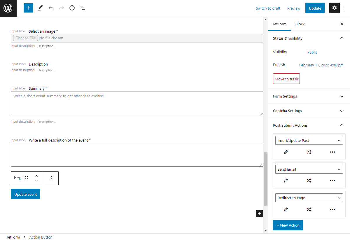 Jetformbuilder Wordpress Front End Post Submission Form Crocoblock