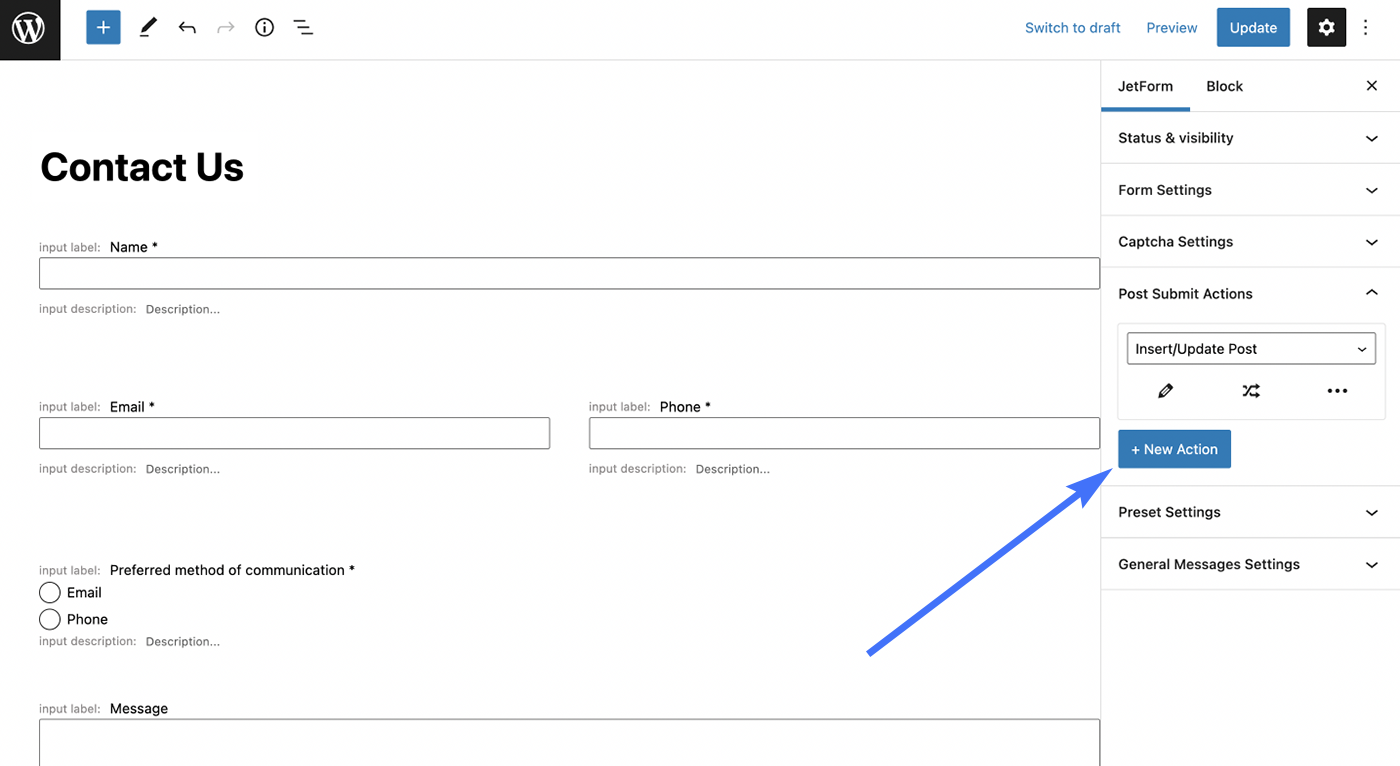How To Use Store Form Record Action And Manage Form Submissions