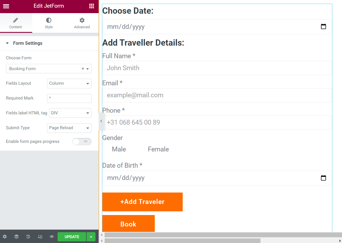 JetFormBuilder: How to Add the Repeater Field into the Booking Form ...