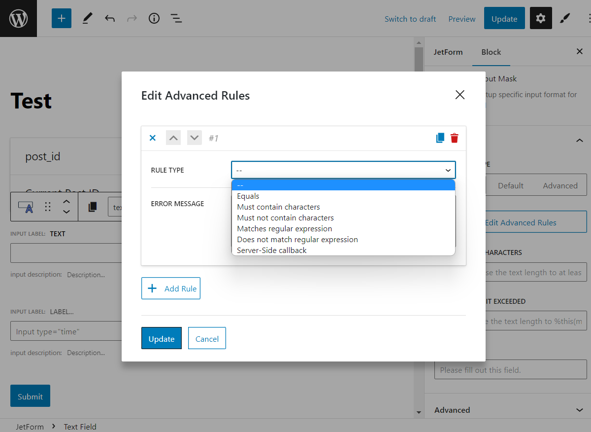 Advanced Form Validation | FormBuilder