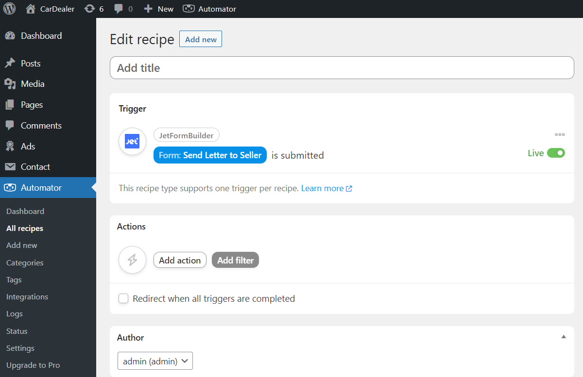 How To Connect Jetformbuilder Form To Any App With Uncanny Automator Crocoblock