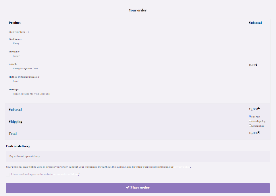 Redirect Form to Woocommerce Thank You Page — JetFormBuilder | Crocoblock