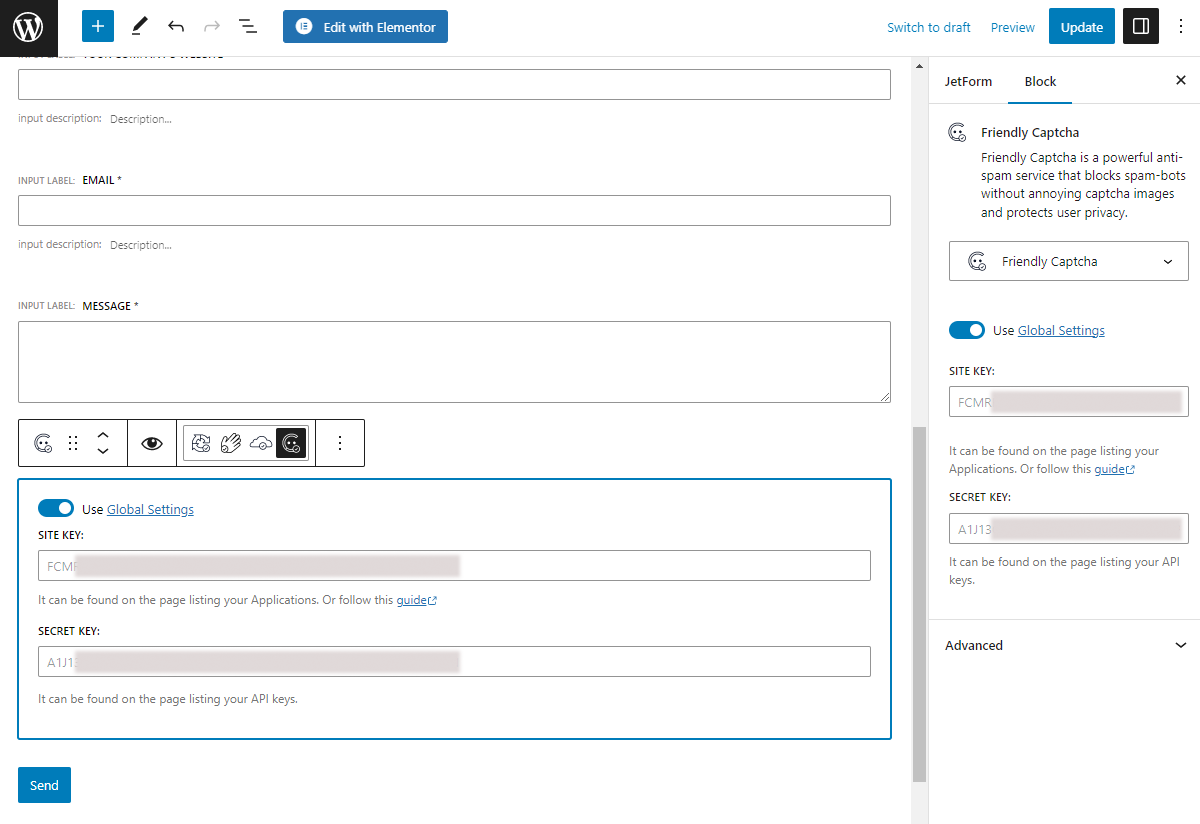 How to Add Friendly Captcha to a Form | Crocoblock