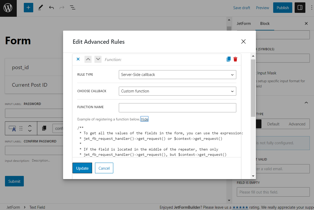 Advanced Form Validation – JetFormBuilder | Crocoblock