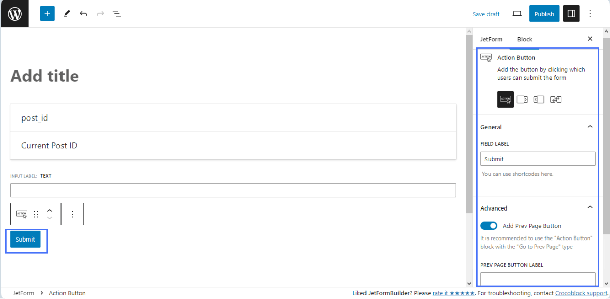 JetFormBuilder: Submit Field Overview | Crocoblock