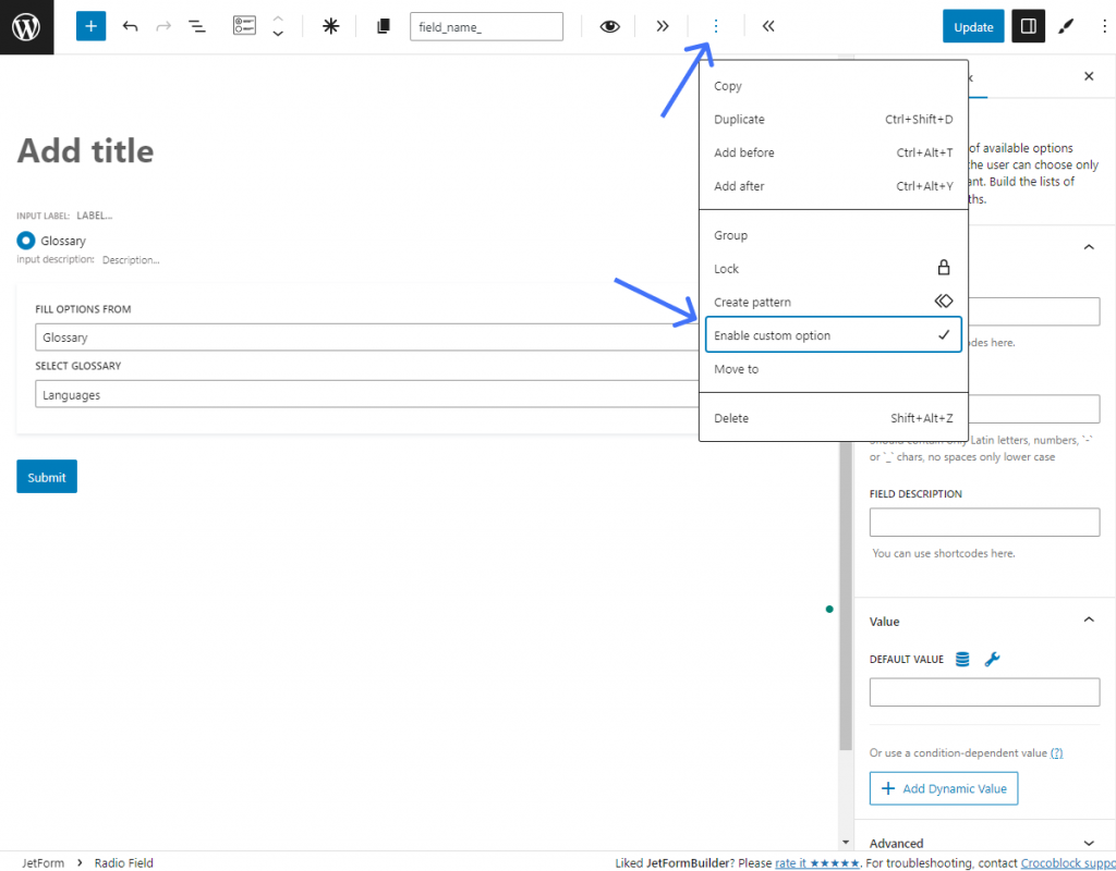 Multi-Optional Field Source Settings – JetFormBuilder | Crocoblock