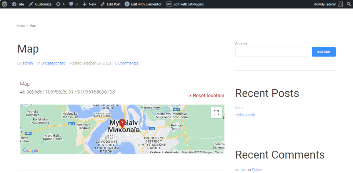 Map Field Overview – JetFormBuilder | Crocoblock