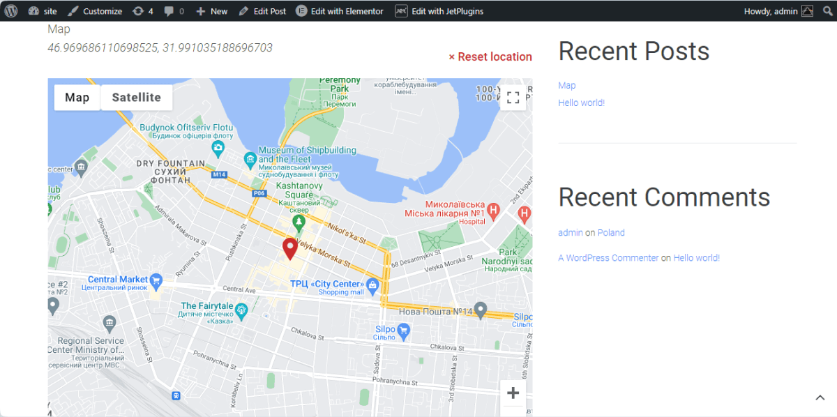 Map Field Overview – JetFormBuilder | Crocoblock
