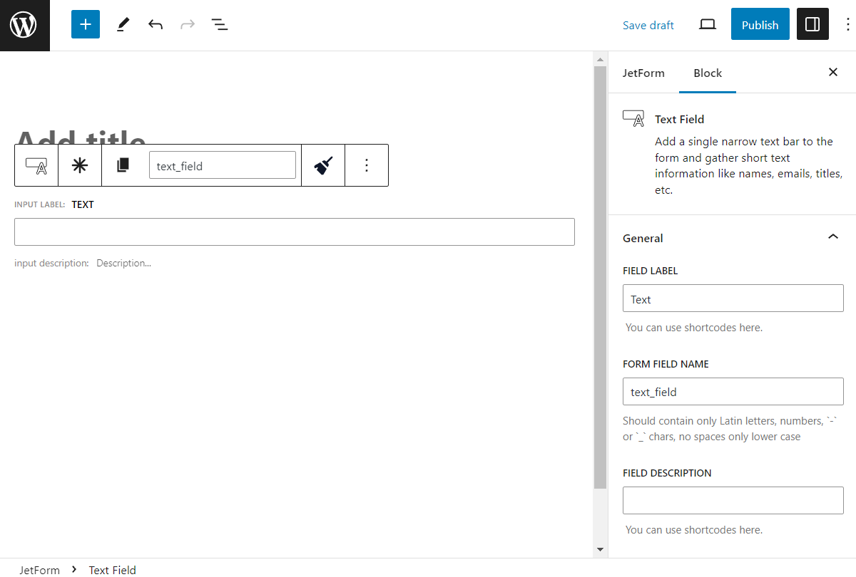Text Field Overview — JetFormBuilder | Crocoblock