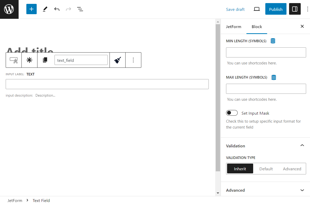 Text Field Overview — JetFormBuilder | Crocoblock