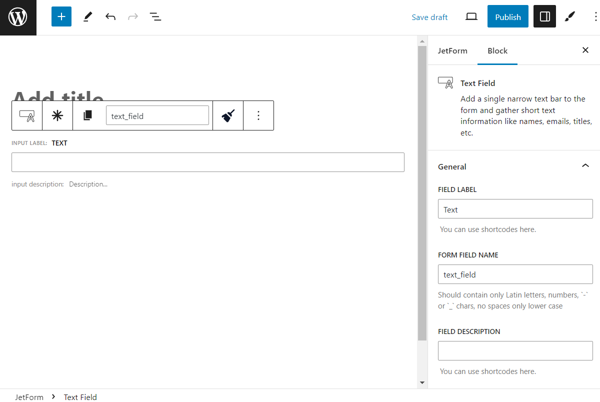 Text Field Overview — JetFormBuilder | Crocoblock