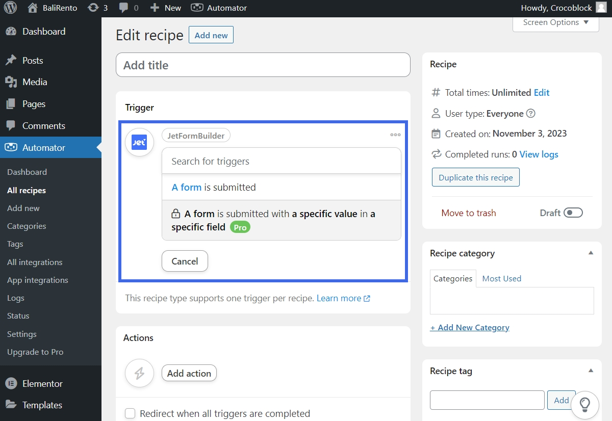 How To Connect Form To Any App With Uncanny Automator — Jetformbuilder Crocoblock