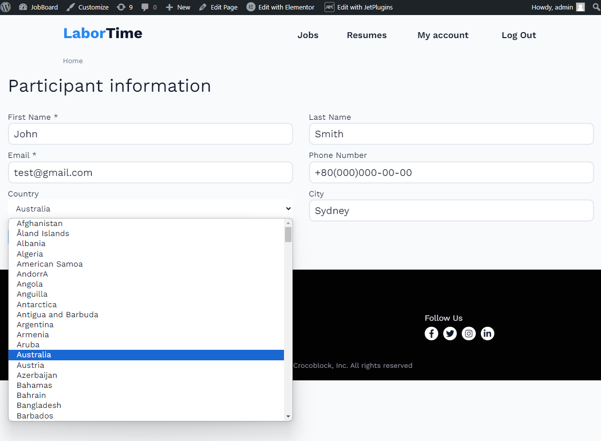 How To Add Countries To The Form Using Bulk Add Crocoblock