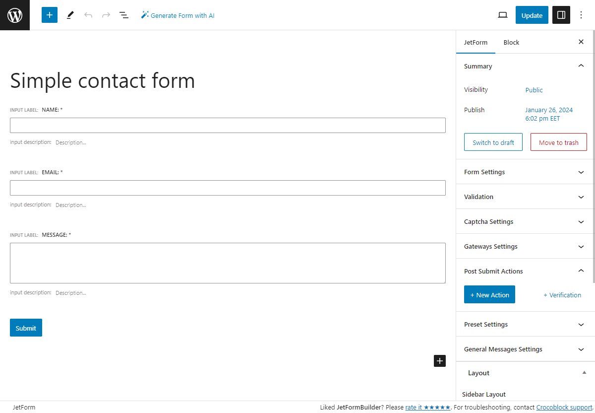 How to Generate Forms with Open AI | Crocoblock
