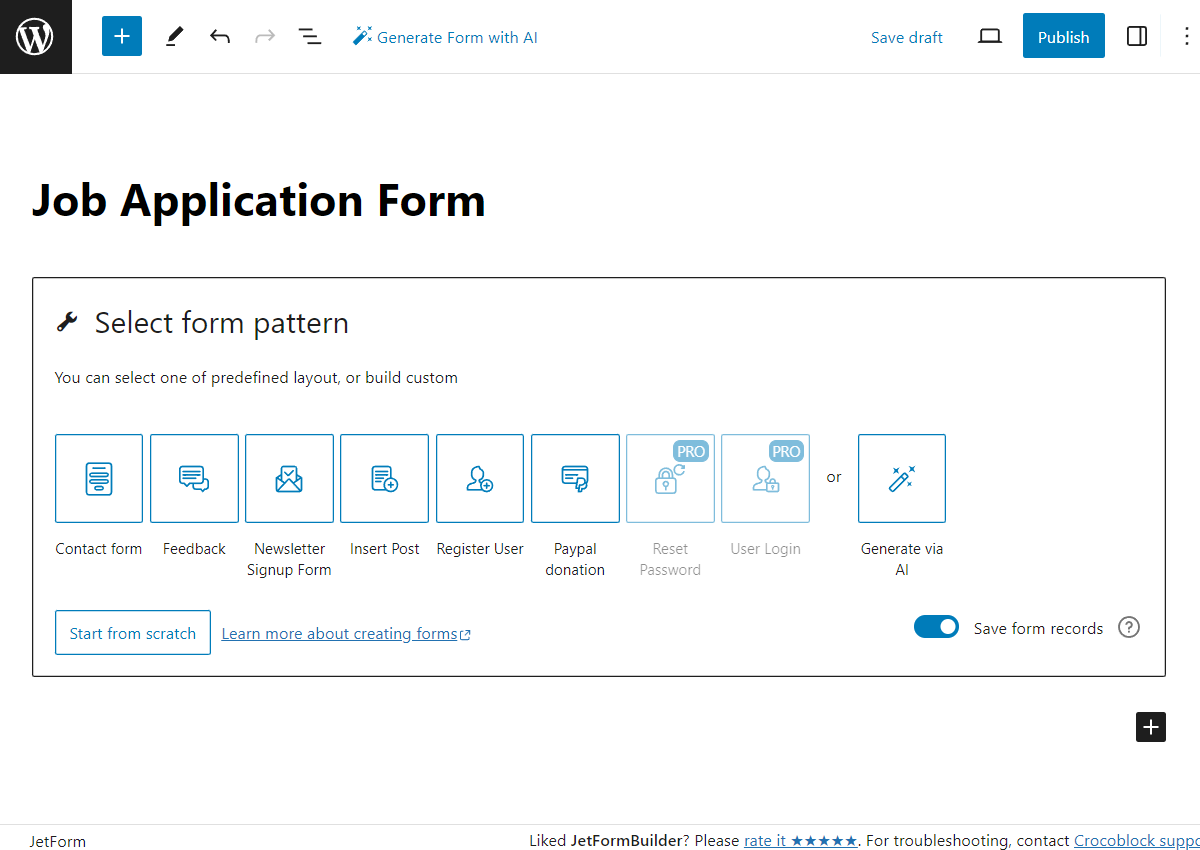 Job Application Form — JetFormBuilder | Crocoblock