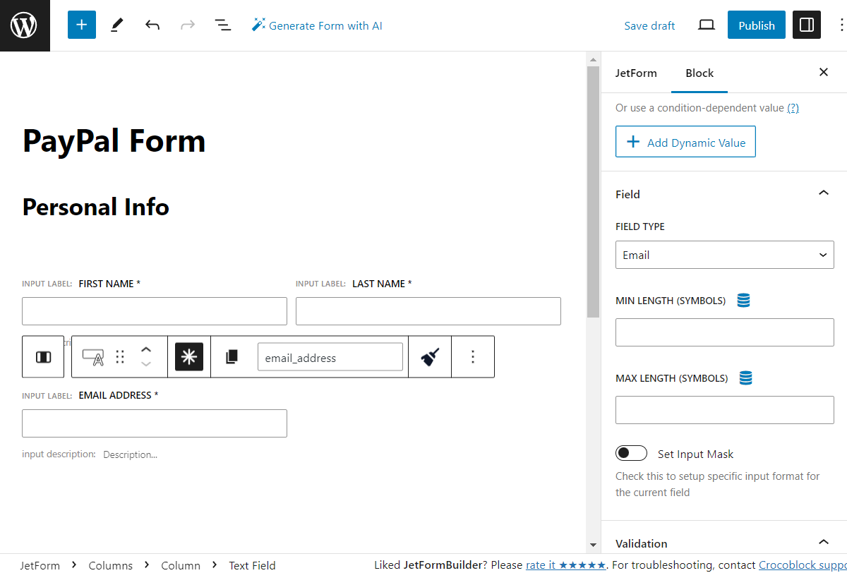 PayPal WordPress Form — JetFormBuilder | Crocoblock