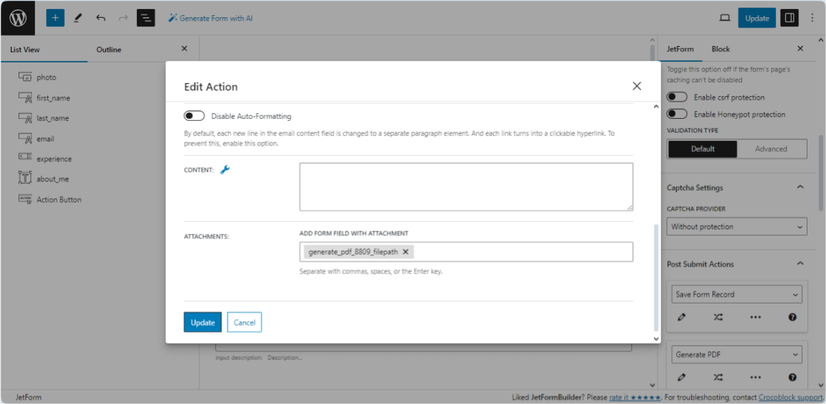 How to Generate PDF on Form Submission — JetFormBuilder | Crocoblock