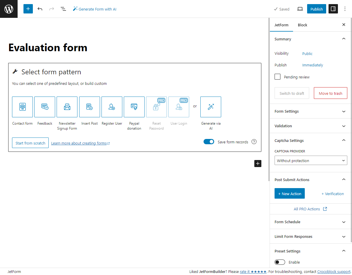 How to Create Evaluation Forms in WordPress — JetFormBuilder | Crocoblock