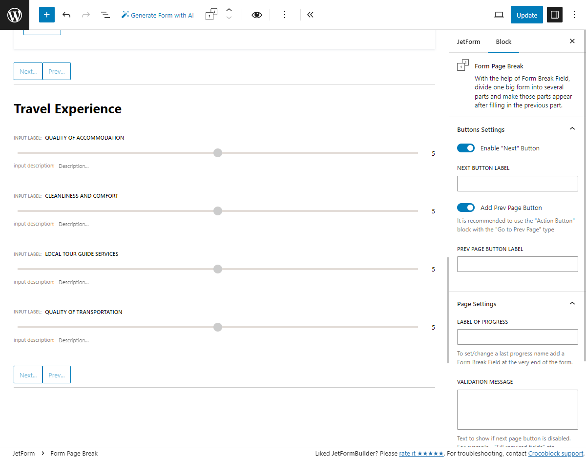 How to Create Evaluation Forms in WordPress — JetFormBuilder | Crocoblock