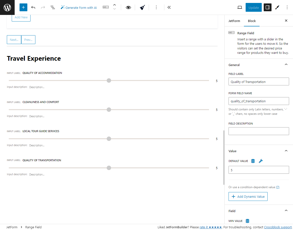 How to Create Evaluation Forms in WordPress — JetFormBuilder | Crocoblock